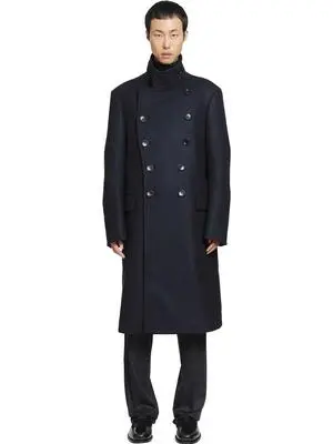 TOM FORD TOM FORD Japanese Wool Twill Military Coat Blue