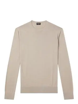 Zegna Zegna Cashmere And Silk-Blend Sweater Brown