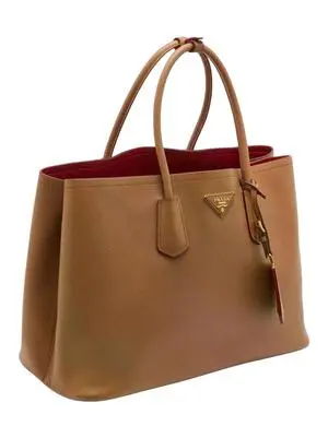 Prada Cuir Double Tote Bag - Brown