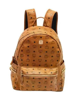 Mcm Stark Visetos Backpack - Brown
