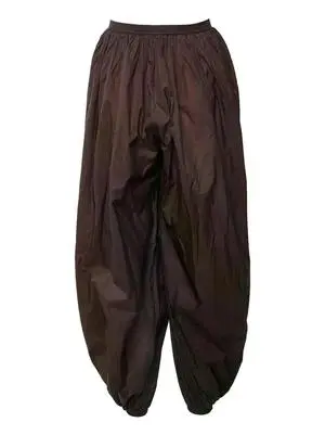 Alaïa Alaïa Brown Crinkled Effect Balloon Silhouette Trousers Brown
