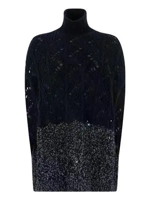 Fabiana Filippi Cable-knit High-neck Sweater - Blue