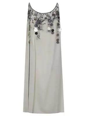 Prada Embellished Mini Dress - Gray