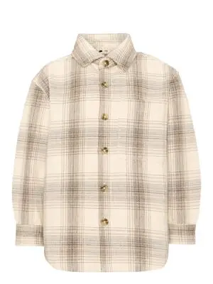 Hugo Boss Check Pattern Pocket Detail Shirt - Ivory