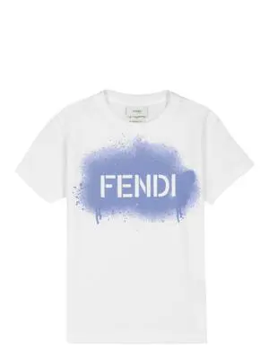 Fendi Spray Paint Graphic T-shirt - White