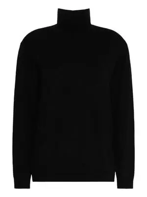 Max Mara Mock Neck Knitted Jumper - Black