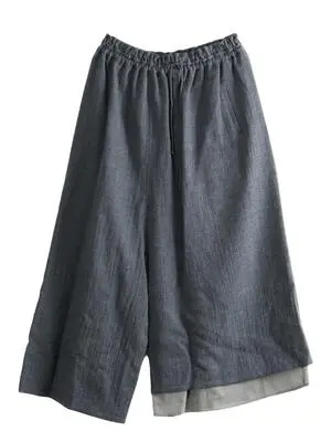 Y’s Black Label Wide-leg Double String Pant - Light Grey