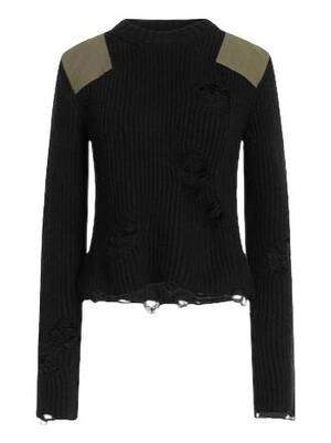MAISON MARGIELA Longsleeve Crewneck Knit Sweater Black
