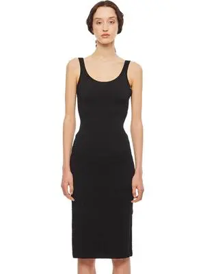 Fendi Ff Embossed Knitted Viscose Midi Dress - Multicolor