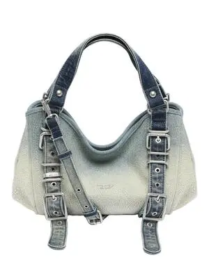 DIESEL® D-one Small Top-handle Bag In Crystal Solarised Denim - Blue