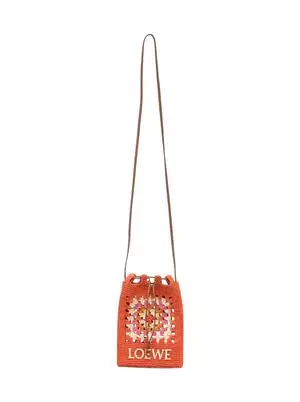 Loewe LOEWE Paula's Ibiza Crochet Knit Bucket Bag Multicolor