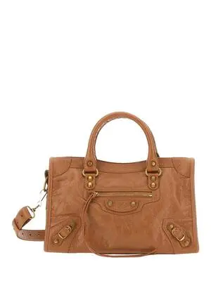 Balenciaga Small Leather Handbag With Detachable Shoulder Strap - Multicolor