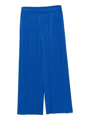 Issey Miyake Pleated Cropped Wide-leg Trousers - Multicolor