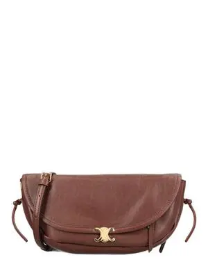 Celine Triomphe Halfmoon Small Leather Shoulder Bag - Multicolor