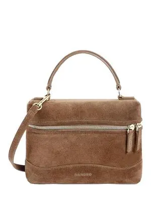 Sandro Tangolino Suede Bag - Brown