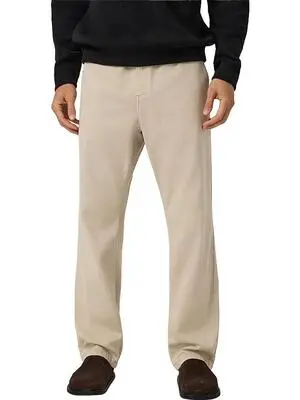 Vuori Benton Twill Elastic Waist Relaxed Fit Pants - Limestone