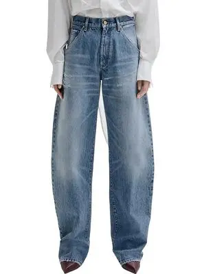 DARKPARK Barrel Leg Cotton Jeans - Blue