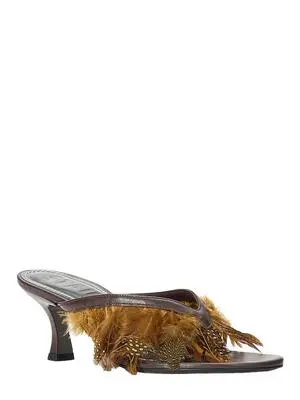 Staud Freja Thong Kitten Heel Sandals - Espresso