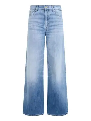 7 For All Mankind 7 For All Mankind Wide-Leg High-Waist Trousers Denim