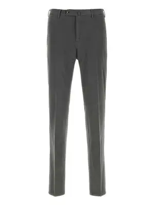 PT TORINO Stretch Cotton-cashmere Blend Trousers - Grey