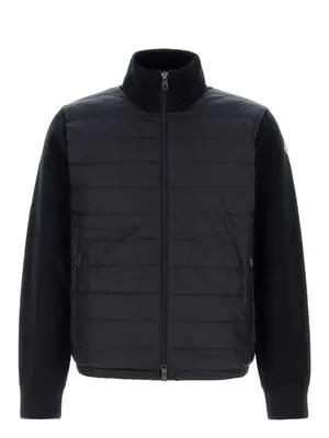 Moncler Quilted Knit Cardigan - Blue