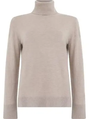 Max Mara Wool Turtleneck Sweater - Beige