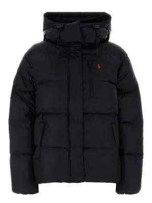 Polo Ralph Lauren POLO RALPH LAUREN Nylon Hooded Down Jacket With Logo Detail Black
