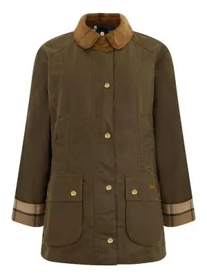 Barbour BARBOUR Contrasting Collar Button-Front Jacket Green