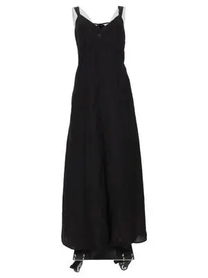 120% Lino Linen Sleeveless Maxi Dress - Black