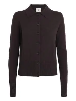 Le Kasha La Kasha Organic Cashmere Shirt Cardigan Purple