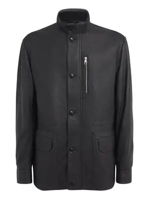 BRETT JOHNSON Brett Johnson Deerskin Field Jacket With Stand Collar