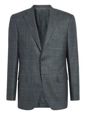 Canali Wool-silk-cashmere Blazer - Green