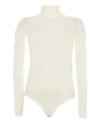 MAISON MARGIELA Maison Margiela Long Sleeve Chiffon Bodysuit