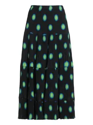 MAISON MARGIELA Polkadot Pleated Midi Skirt - Black