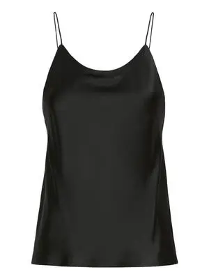 Max Mara Silk Satin Camisole Top - Black