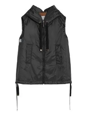 Max Mara Zip-up Drawstring Gilet - Black