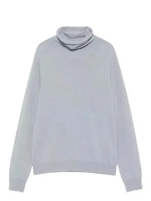 Peserico Ribbed Knit Turtleneck Sweater - Blue