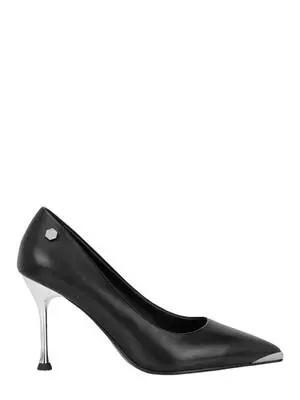 Philipp Plein Nappa Leather Heeled Pumps - Black