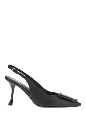 ROGER VIVIER Viv Ville Leather Slingback Pumps - Multicolor