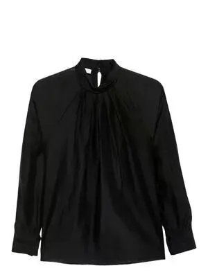 ZANETTI ZANETTI High-Neck Gathered Blouse