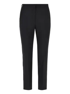 Max Mara Acino Virgin Wool Tailored Pants - Black