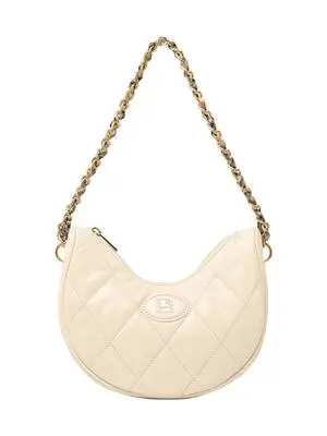 Burberry BURBERRY Horseshoe Quilted Leather Bag Cream