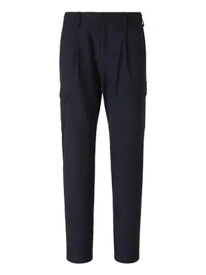 Herno Straight Leg Cargo Pants With Elasticated Waist - Blue