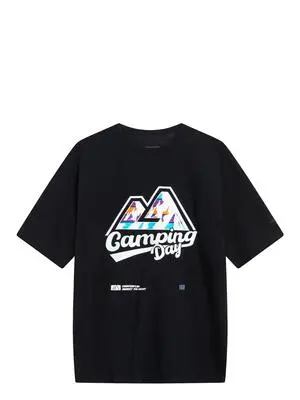 LI-NING Counterflow Camping Day Graphic T-shirt 'black - Black/multi-color