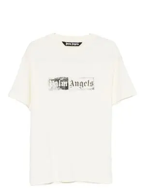 Palm Angels Stamp Logo Cotton T-shirt - Multicolor