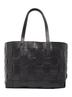 Dragon Diffusion Woven Leather Tote Bag - Brown