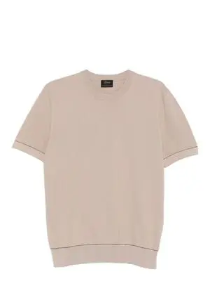 Brioni Piquet Cotton T-shirt - Multicolor