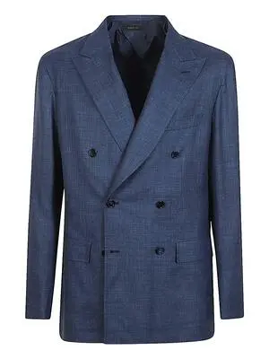Brioni Double Breasted Jacket - Multicolor