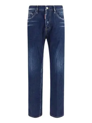 Dsquared2 Straight Leg Denim Jeans - Blue
