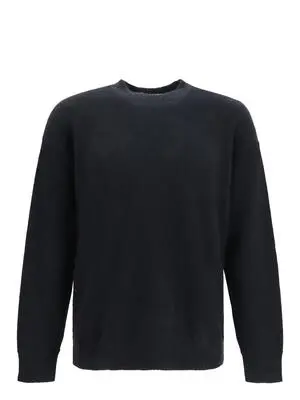 LANEUS Cashmere And Silk Crewneck Sweater - Black